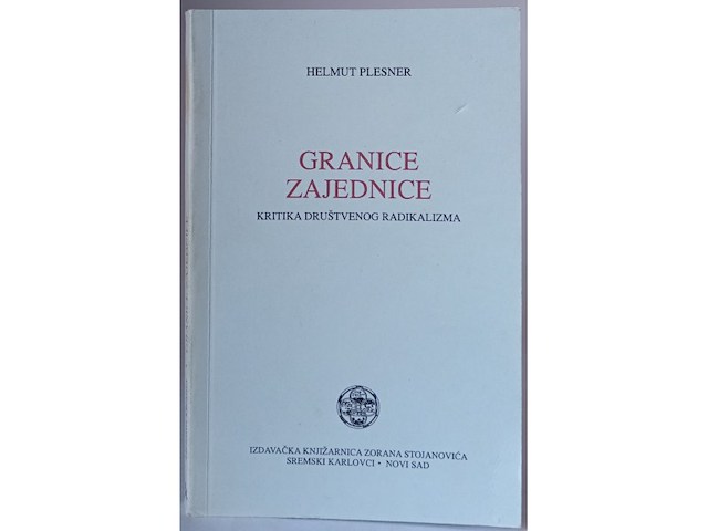 GRANICE ZAJEDNICE: Helmut Plesner