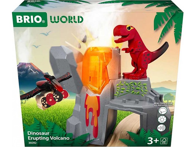 BRIO Dodatak za prugu Dinosaurus i vulkan koji eruptira 36092