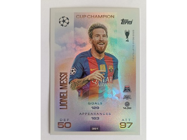 2025/26 Topps Match UCC Leo Messi Cup Champion
