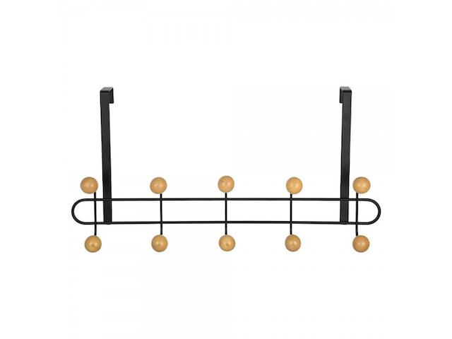 Estia ES02-18313 ČIVILUK ZA VRATA SA 10 KUKICA METAL CRNI