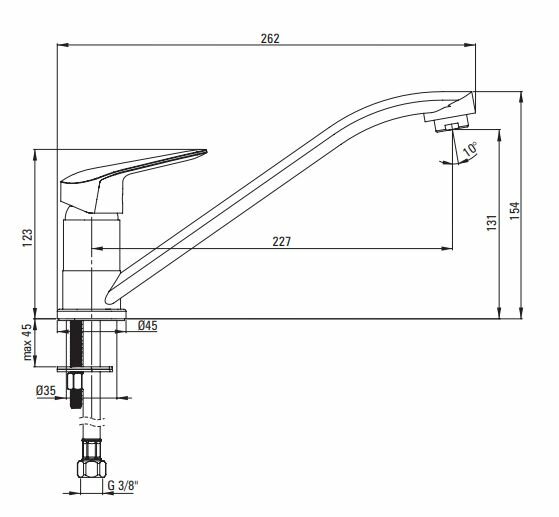 Deante slavina BMO N60M