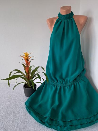 BODYFLIRT postavljena zelena haljina vel 44