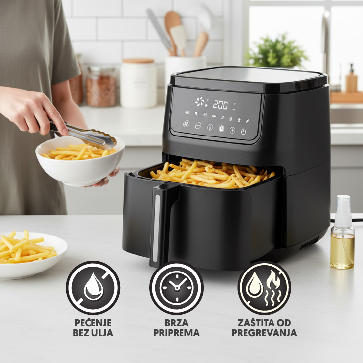 PROSTO friteza na vruć vazduh 6.5l 1600W-Air Fryer