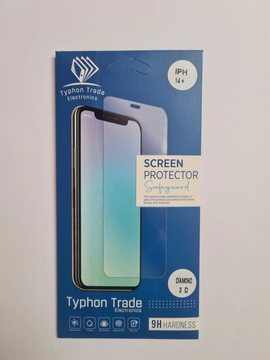 iPhone 14+ Diamond 3D Fullcover Antistatic zaštitno staklo