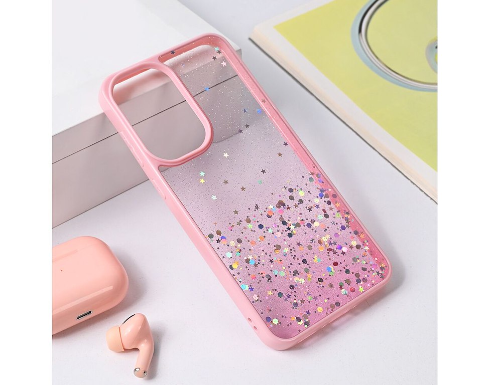 Futrola Frame Glitter - Samsung A566 Galaxy A56 5G roze