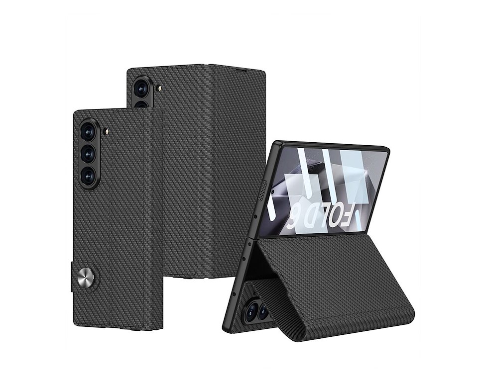 Futrola LEATHER - Samsung Galaxy Z Fold 6 5G karbon crna (GKK case) (MS)