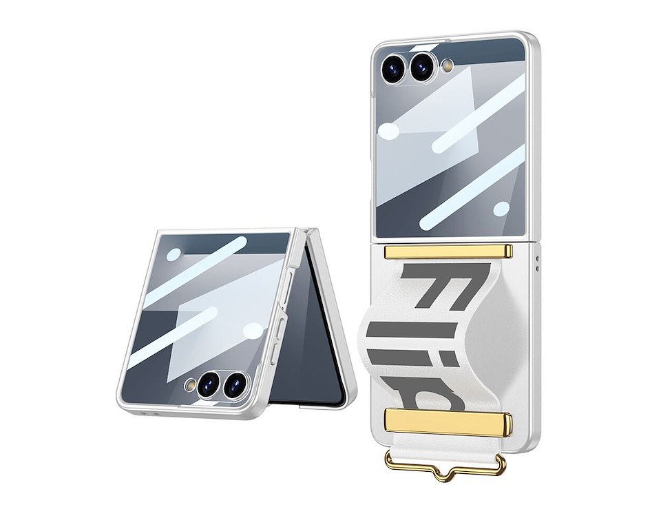 Futrola STRAP CASE - Samsung F751B Galaxy Z Flip 7 5G bela (GKK case) (MS)