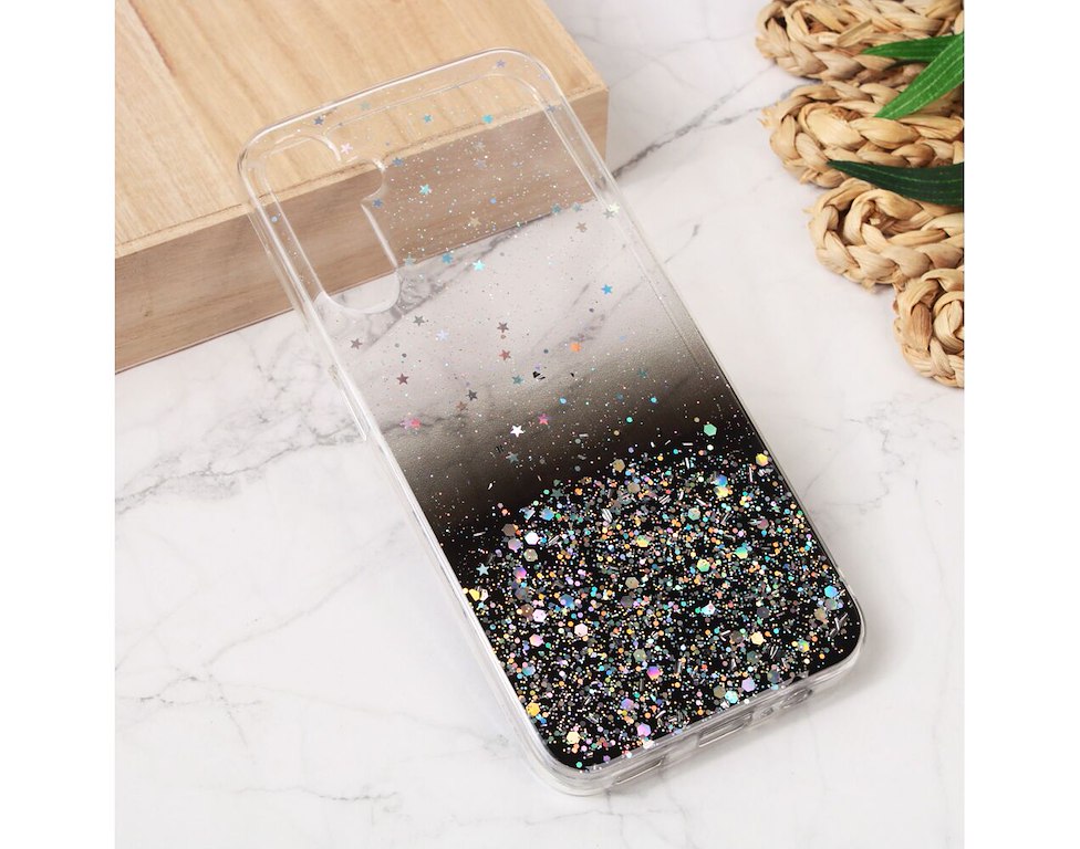 Silikonska futrola Glitter - Samsung A145R/A146B Galaxy A14 4G/5G crna