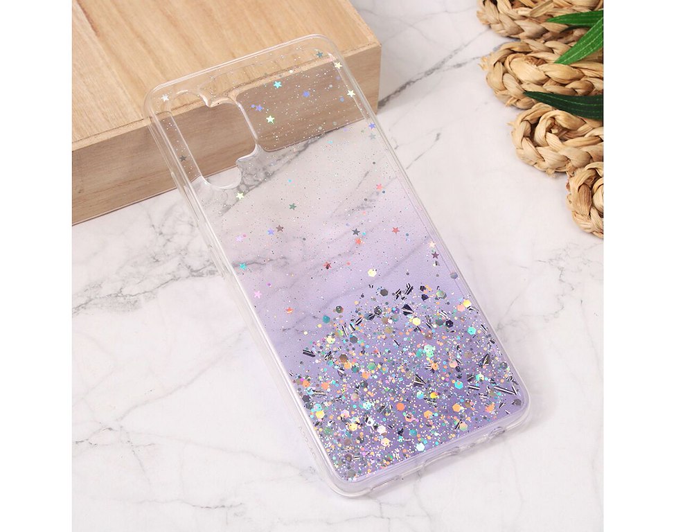 Silikonska futrola Glitter - Samsung A325 Galaxy A32 4G (EU) ljubicasta