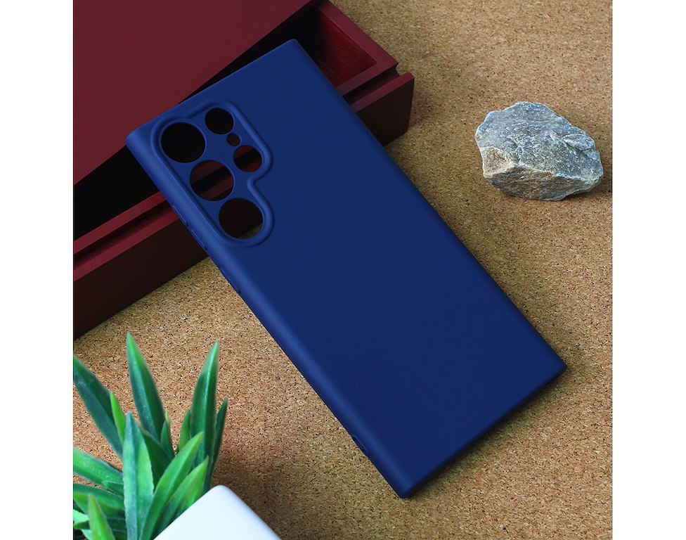 Silikonska futrola Teracell Giulietta - Samsung Galaxy S23 Ultra mat tamno plava