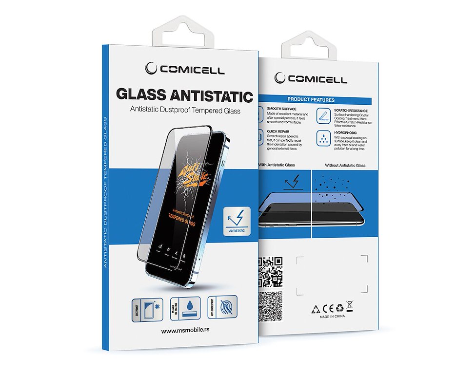 Zastitna folija za ekran GLASS ANTISTATIC - Samsung S931 Galaxy S25 5G crna (MS)