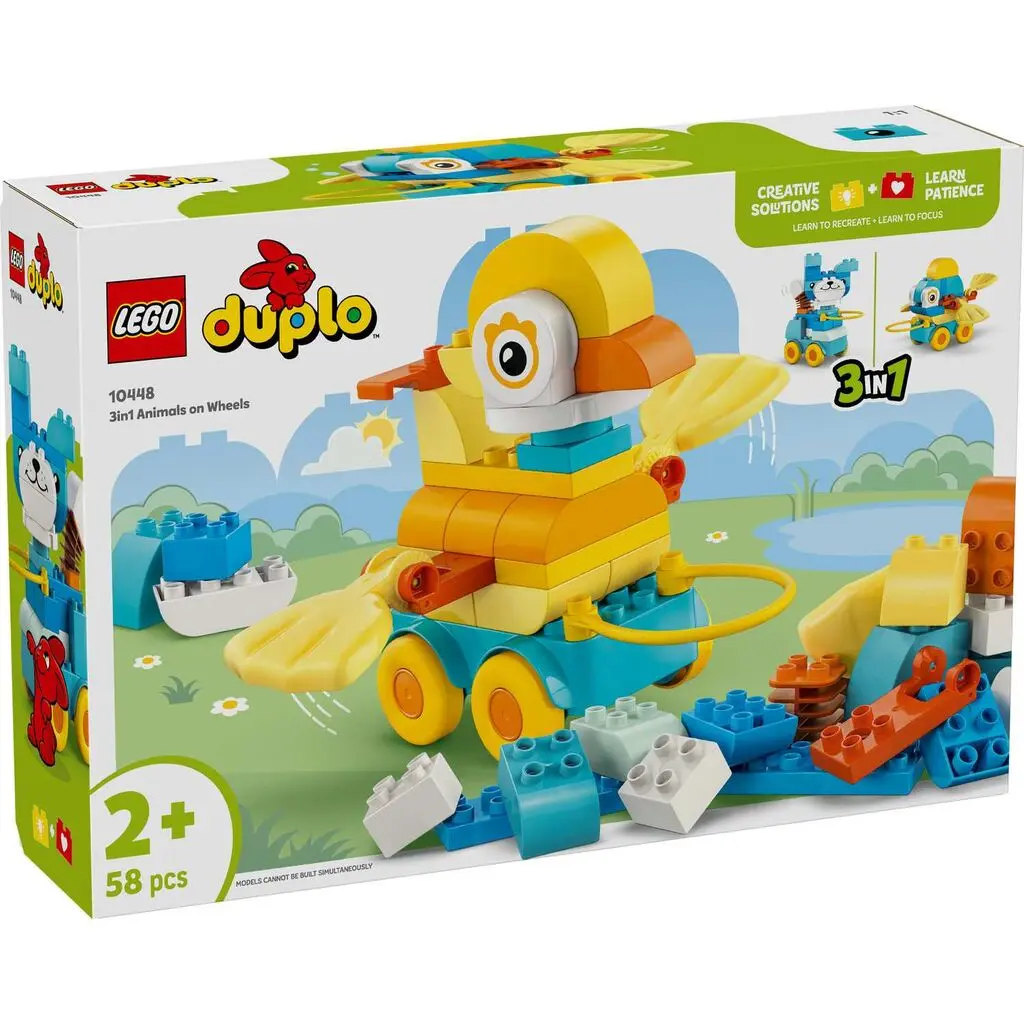 Igračka Lego Duplo 3u1 Životinje na točkovima 2+