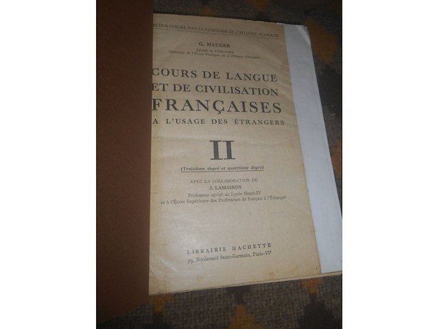 Cours de langue et de civilisation francaises II