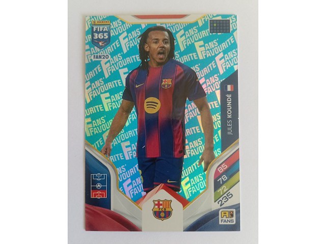 2026 FIFA 365 Adrenalyn XL Kounde FF Blue Parallel