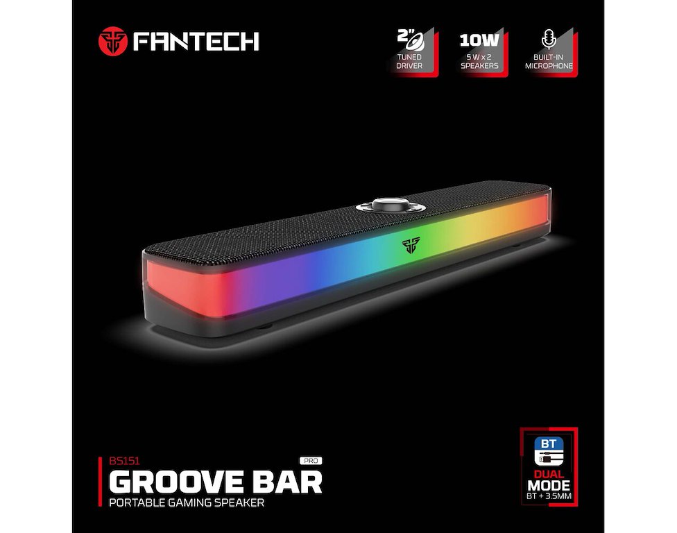 Bluetooth zvucnik Fantech GS151 GROOVE BAR PRO crni