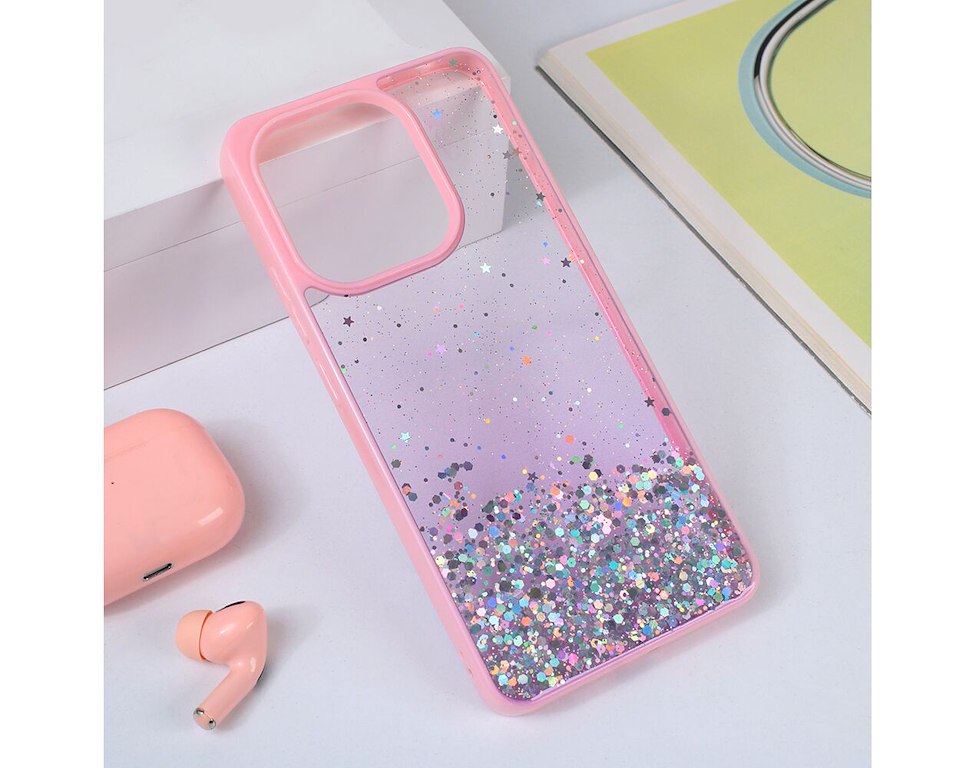 Futrola Frame Glitter - Xiaomi Redmi Note 13 4G roze