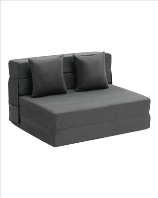 Sklopiva sofa 3u1 tamno siva
