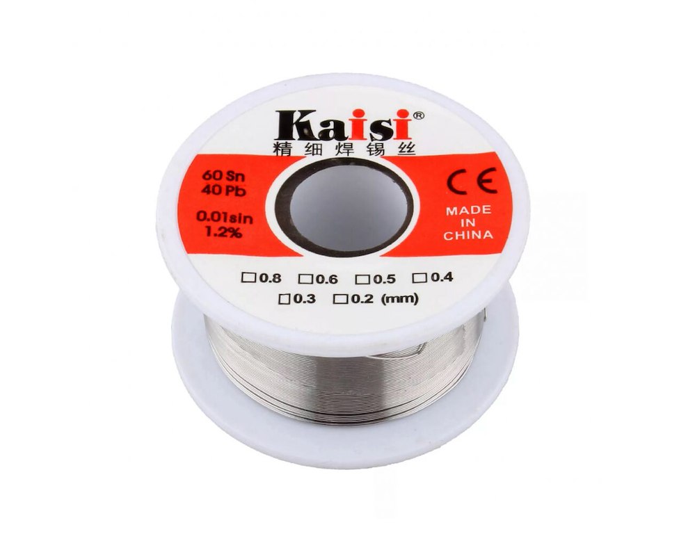 Kalaj zica Kaisi 0.4mm/Sn60%/Pb40%/Flux (fluks) 1.2%