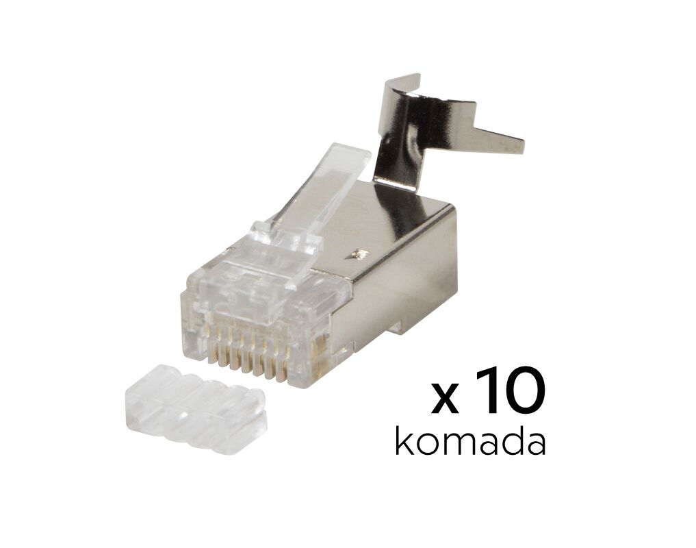 Konektor RJ45 metal CAT 7 10 kom