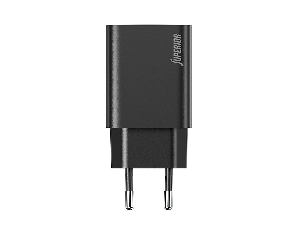Kuciste punjaca Superior SU-P103 Super Fast PD 25W 3A Type C crno (CERT) (MS)
