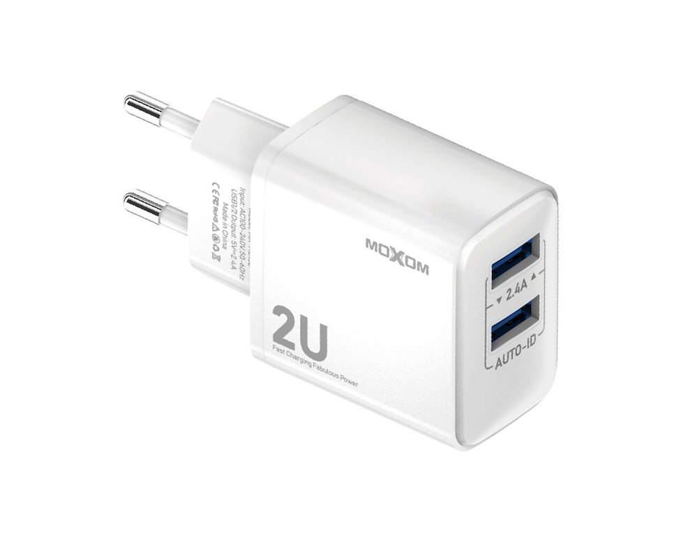Kucni punjac Moxom MX-HC130 2.4A 2xUSB Micro beli (MS)