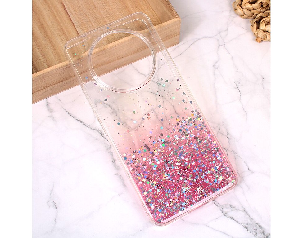 Silikonska futrola Glitter - Xiaomi Redmi A3 roze