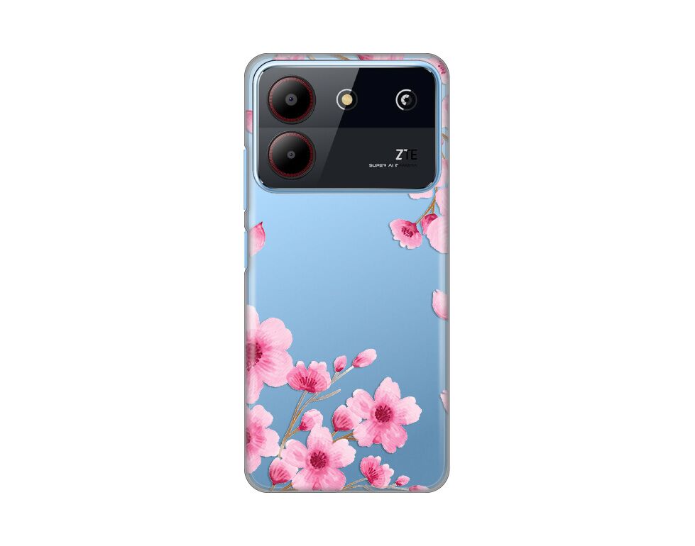 Silikonska futrola PRINT Skin - ZTE Blade A54 Rose Flowers