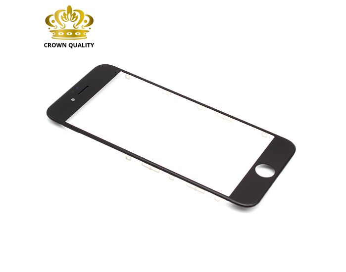 Staklo touchscreen-a - Iphone 6S + frame + OCA stiker (Crown Quality) black (crni) (MS)