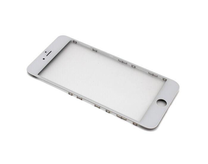 Staklo touchscreen-a - iPhone 6s Plus + frame + OCA stiker (Crown Quality) white (beli) (MS)