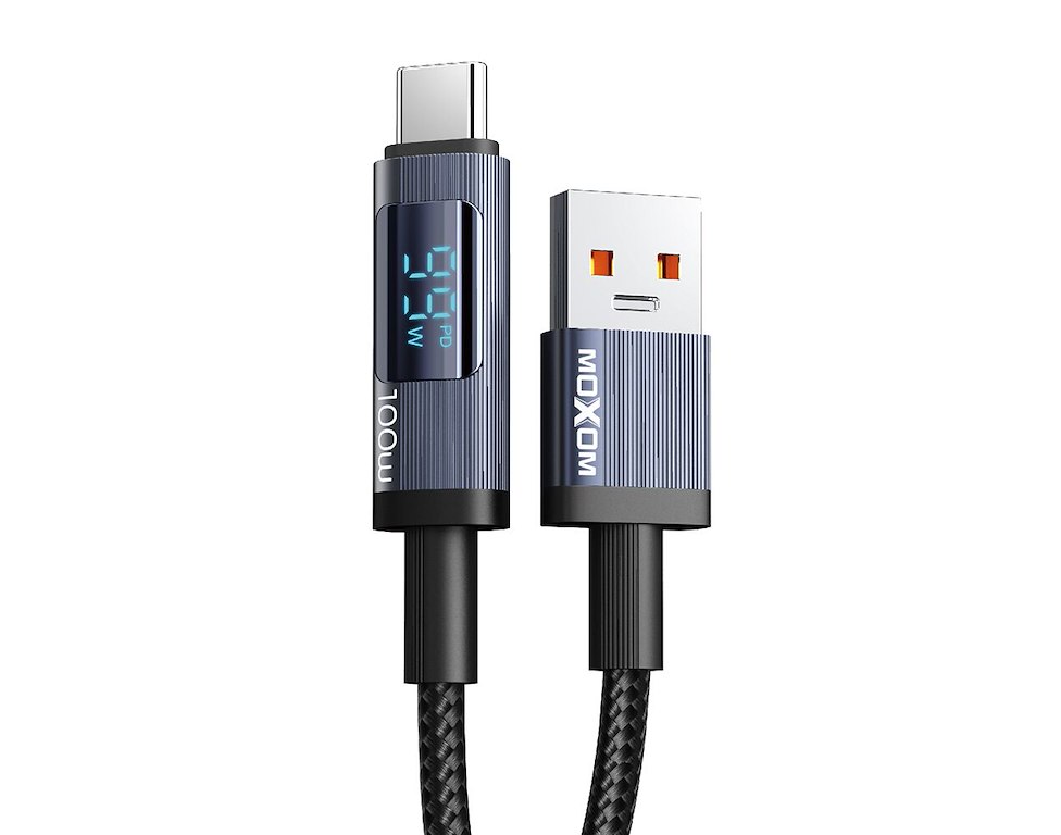 USB data kabl MOXOM LX-CB882 100W Type-C 1.2m crni (MS)