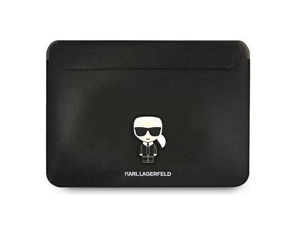 Torba - laptop Karl Lagerfeld Sleeve Saffiano Ikonik 16." crna (KLCS16PISFBK)