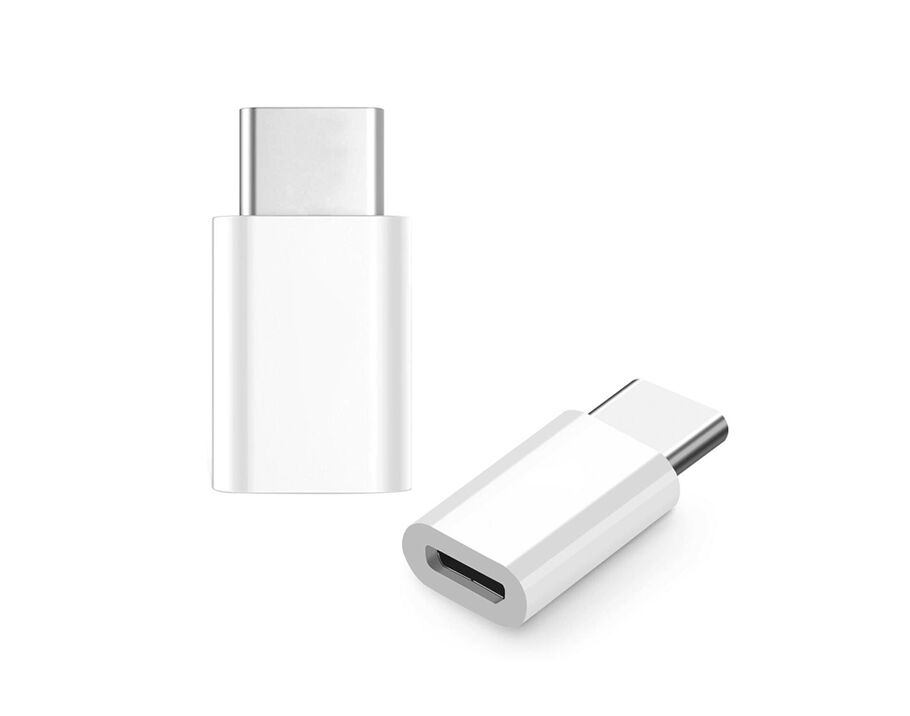 Adapter OTG micro USB na Type C beli