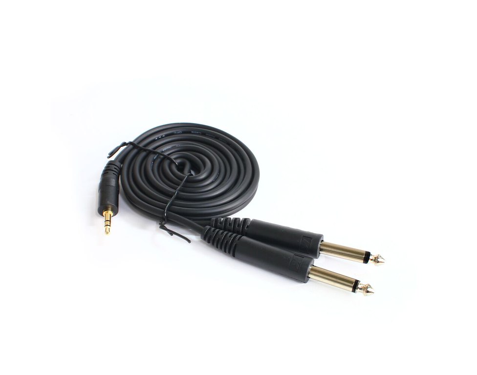 Audio kabl 3.5mm stereo M na 2x6.35mm mono M 1.5m