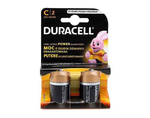 Baterija alkalna 1.5V C LR14 blister 2/1 Duracell (MS)