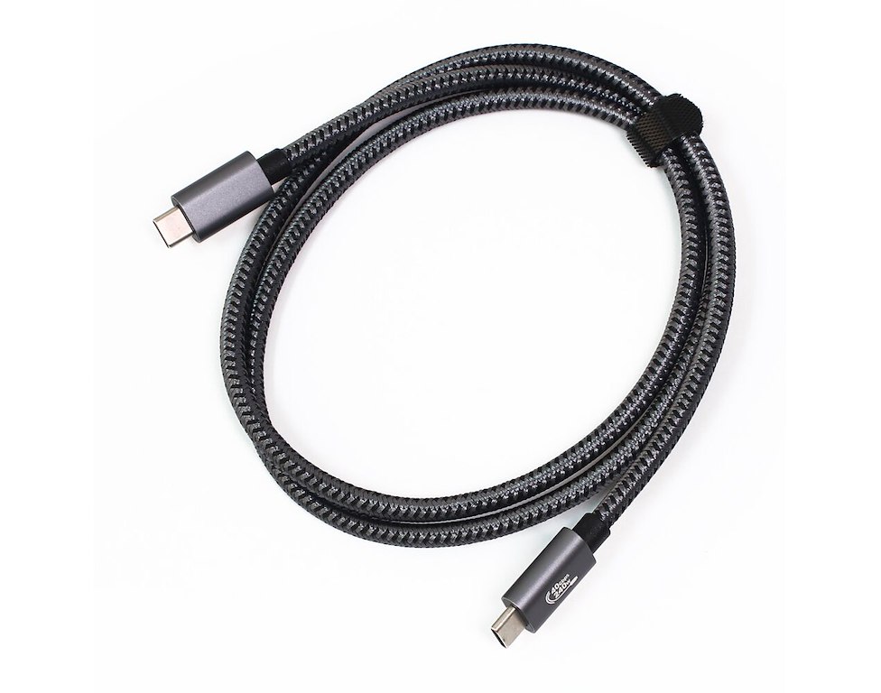 Data kabl Thunderbolt PD na Type C 40Gbps 240W 5K sivi 1m