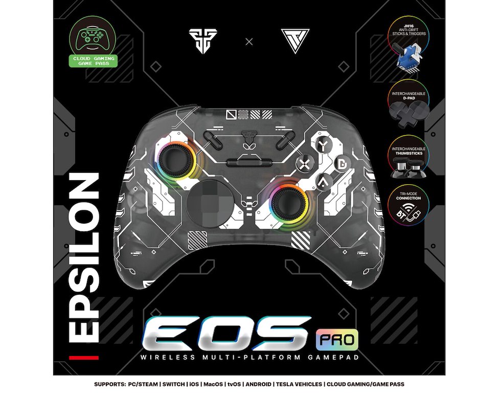 Joypad wireless Fantech WGP15 EOS PRO multiplatform RGB crni
