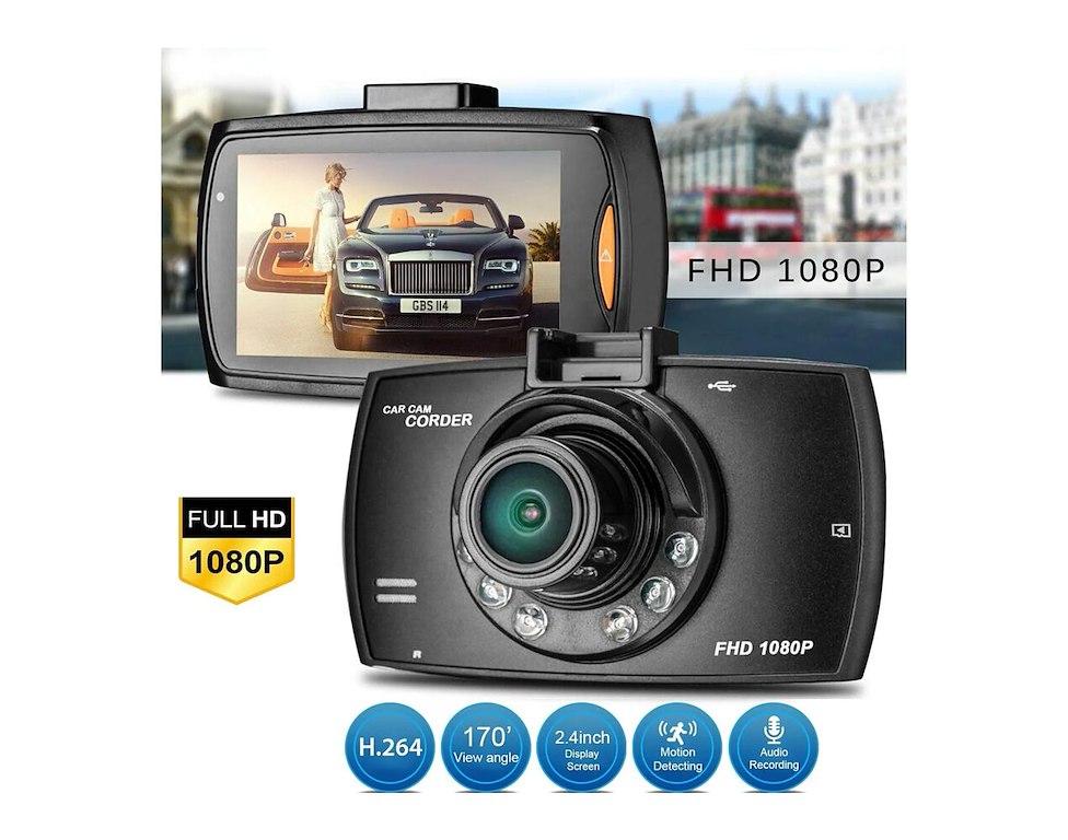 Kamera za Auto DashCam G30 JWD 1080P crna