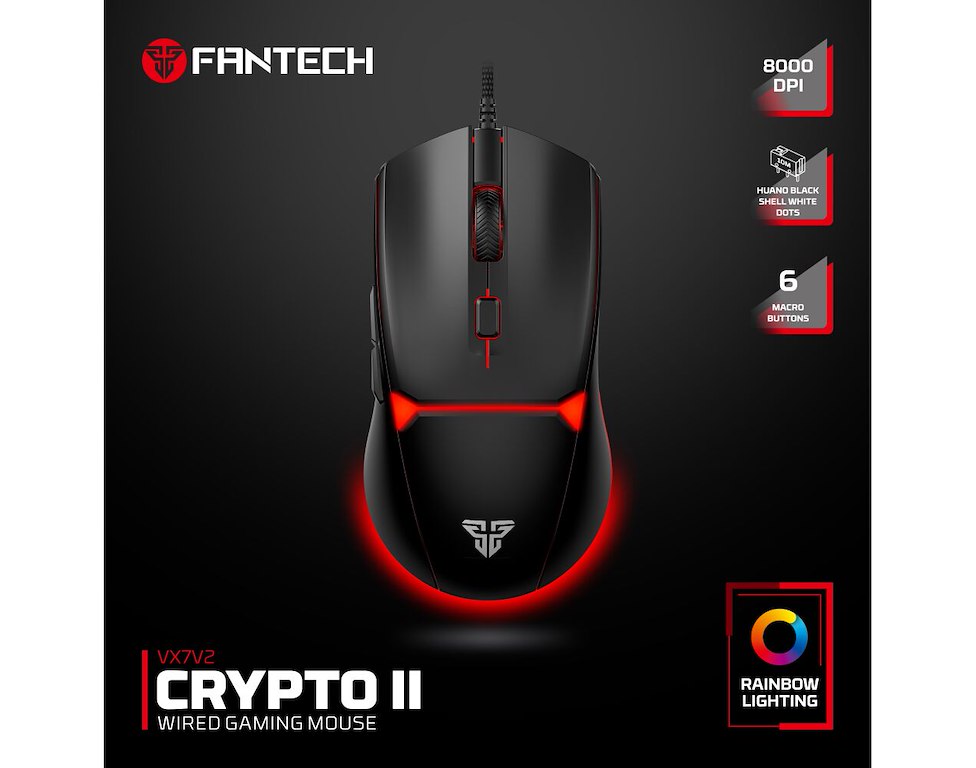 Mis Gaming Fantech VX7V2 Crypto II crni