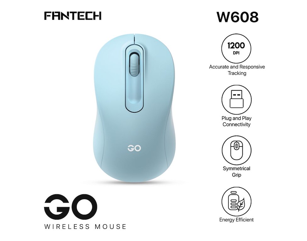 Mis Wireless Fantech W608 GO plavi