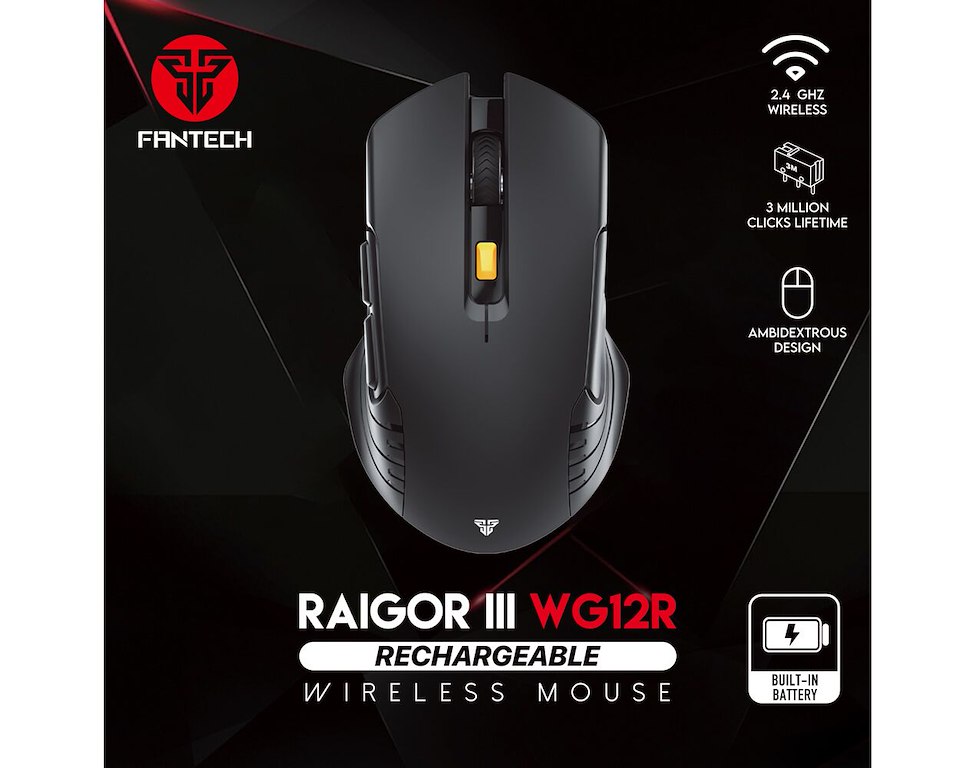 Mis Wireless Fantech WG12R raigor III crni