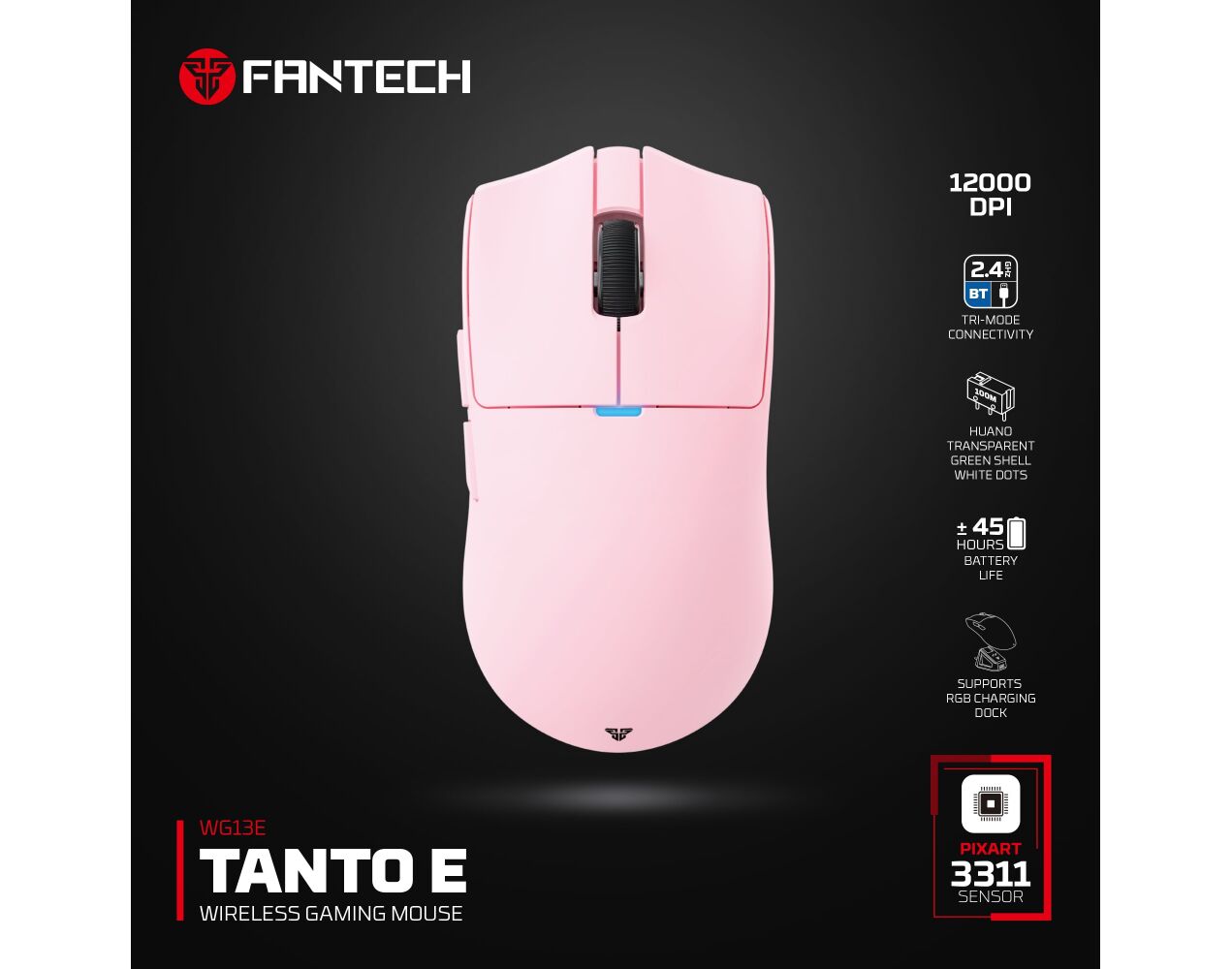 Mis Wireless Gaming Fantech WG13E Tanto E Sakura