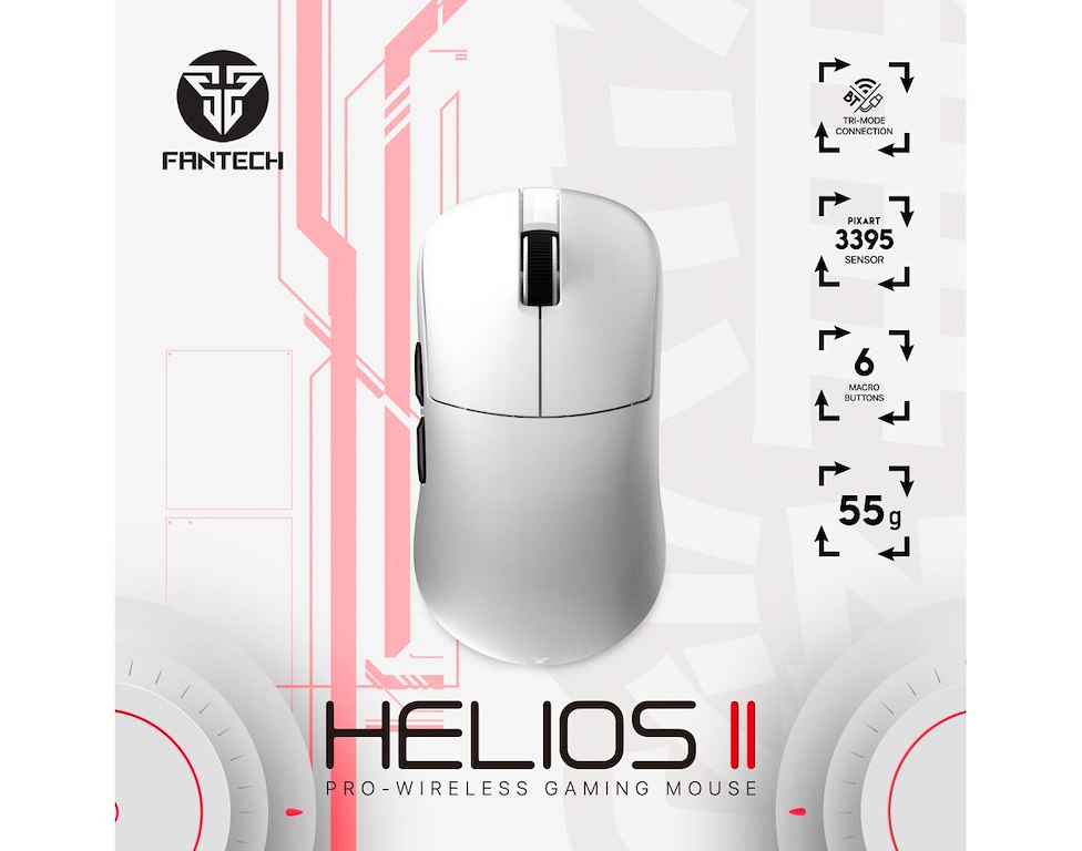 Mis Wireless Gaming Fantech XD3 (V3) 1K Helios II beli