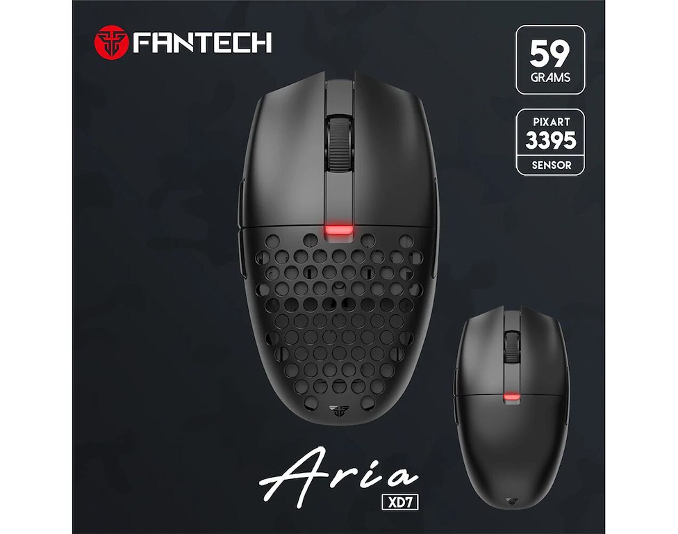 Mis Wireless Gaming Fantech XD7 Aria crni