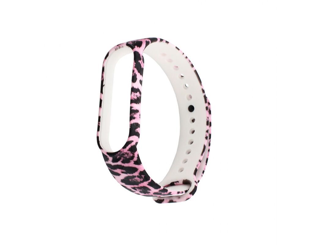 Narukvica - smart watch Xiaomi Mi Band M5/M6 leopard pink