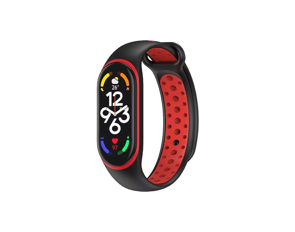 Narukvica - smart watch Xiaomi Mi Band M7 crno crvena