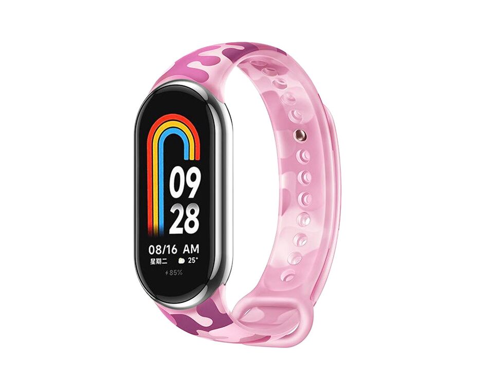 Narukvica - smart watch Xiaomi Mi Band M8/M9 army pink