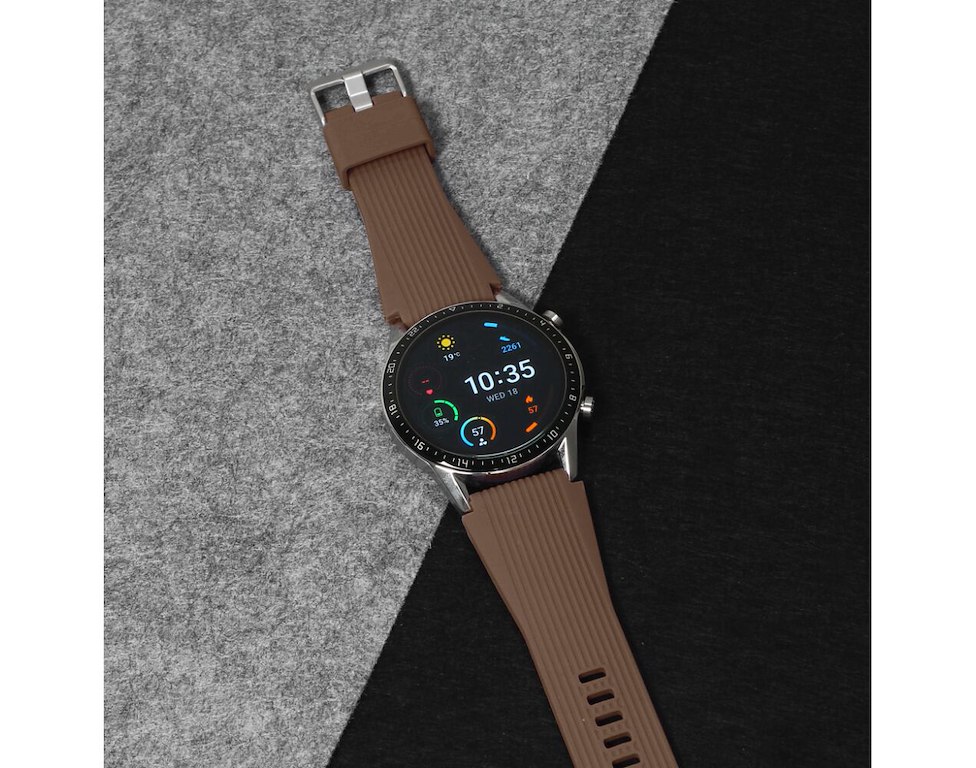 Narukvica relief - smart watch 22mm braon