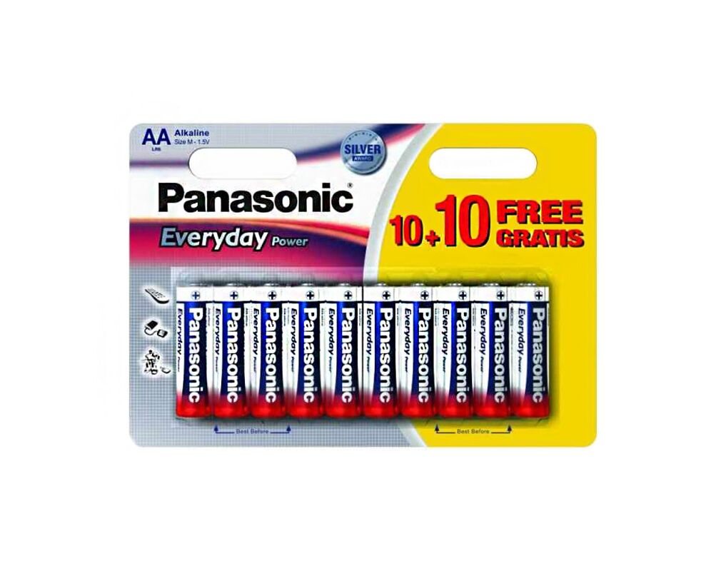 Panasonic baterije LR6EPS/20BW-AA 20kom Alkalne Everyday