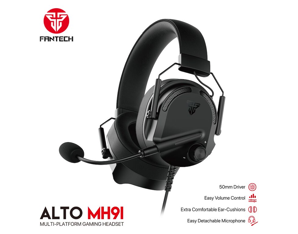 Slusalice Gaming Fantech MH91 Alto crne