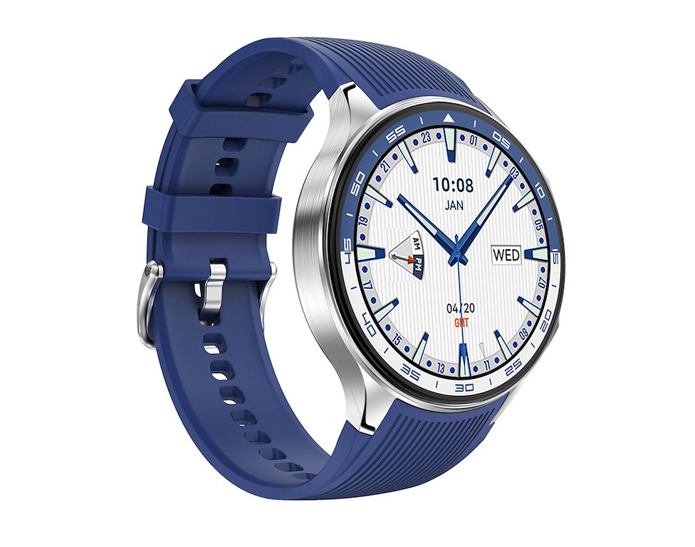 Smart watch DT Watch X plavi (plava silikonska i braon kozna narukvica) (MS)